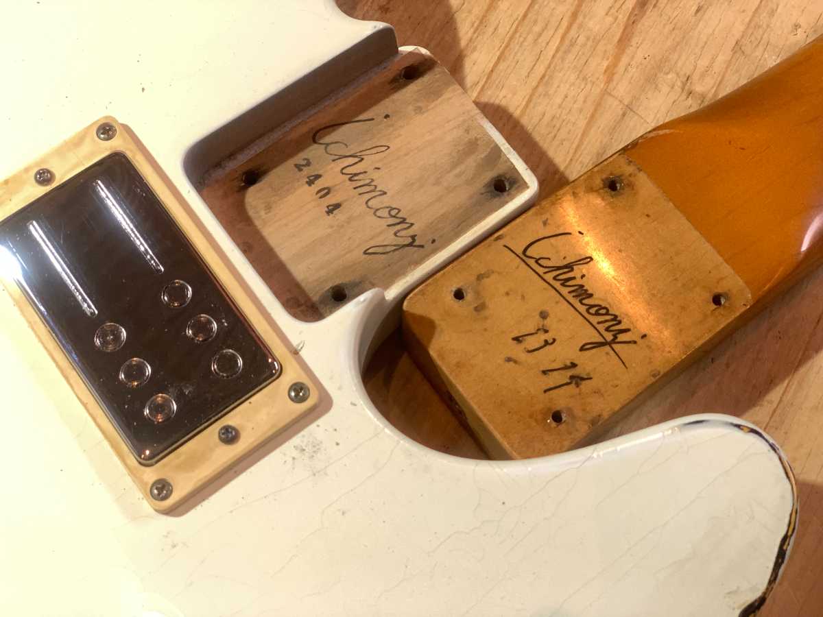 CUSTOM-MADE Telecaster Relic Olympic White Over 3-Tone Burst