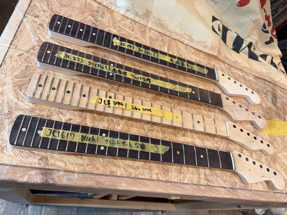 Custom Made Vintage-Correct Nitro Necks with Natural Checking