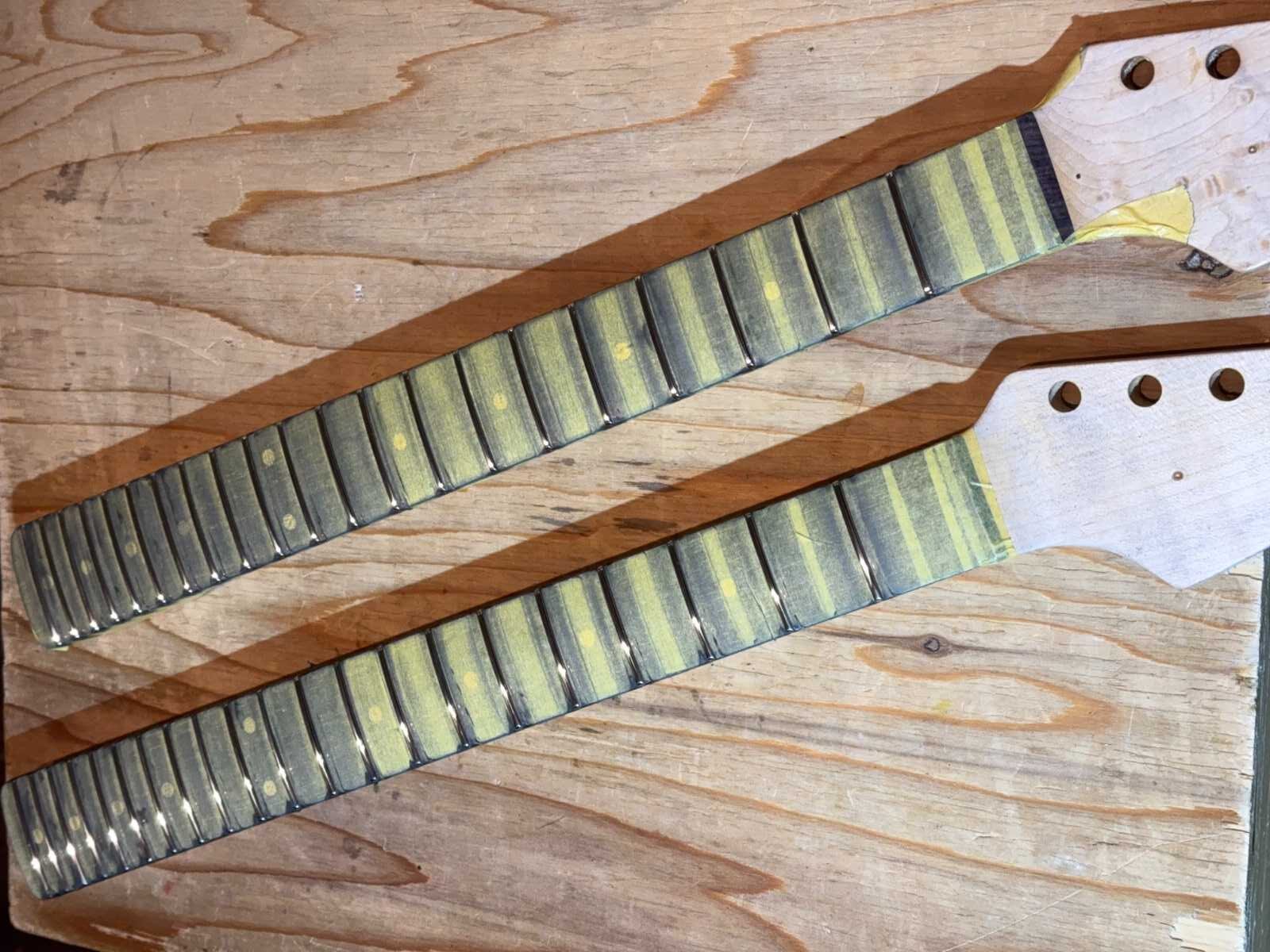 Custom Made Vintage-Correct Nitro Necks with Natural Checking